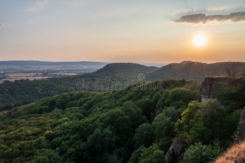 Sandstone Rock Formation Hohenstein in Germany Stock Photo - Image of ...