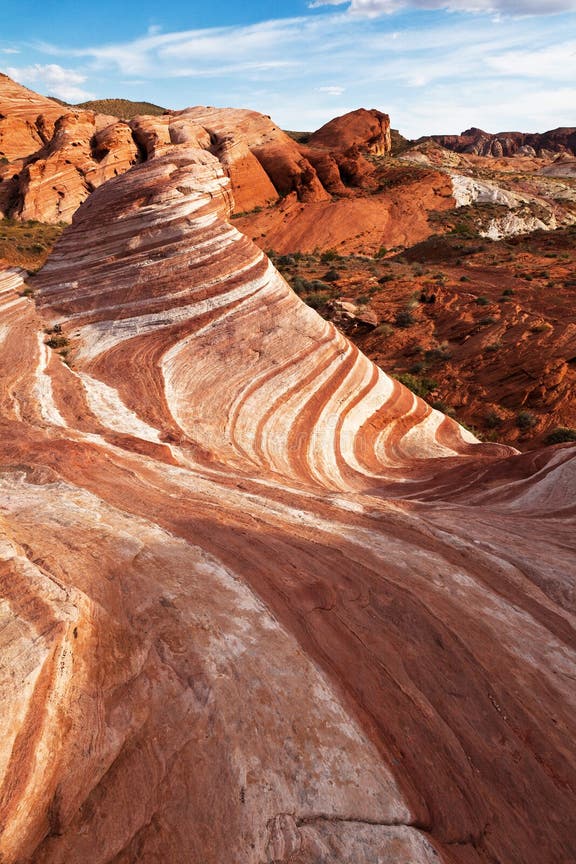 Sandstone Rock Formation in Mojave Desert Stock Photo - Image of hiking ...