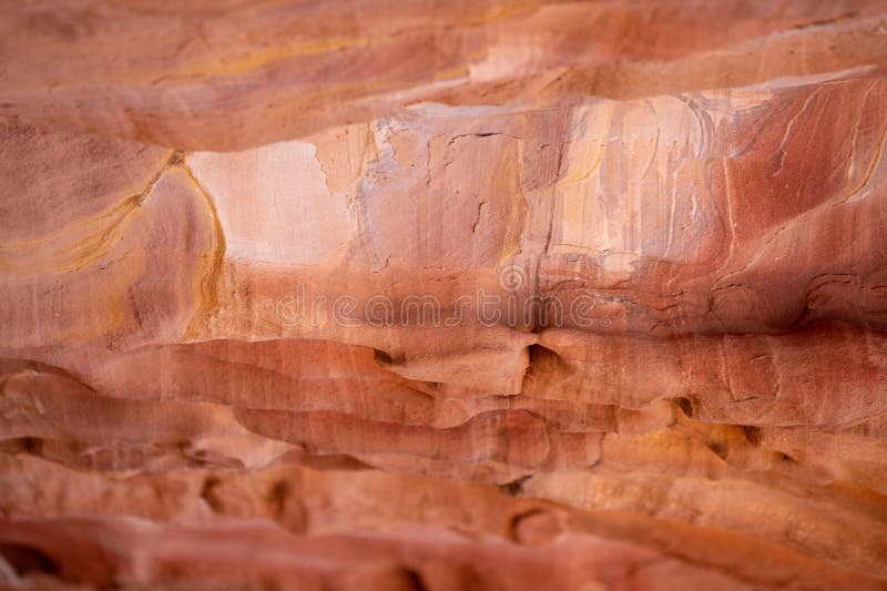 Sandstone Rock and Mineral Layers in Petra, Jordan Stock Photo - Image ...