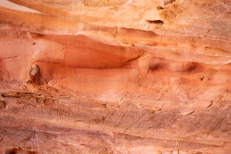 Sandstone Rock and Mineral Layers in Petra, Jordan Stock Photo - Image ...