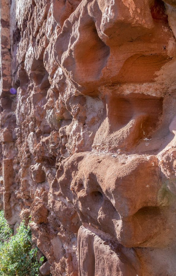 Sandy stone wall. stock photo. Image of stones, textura - 198947994