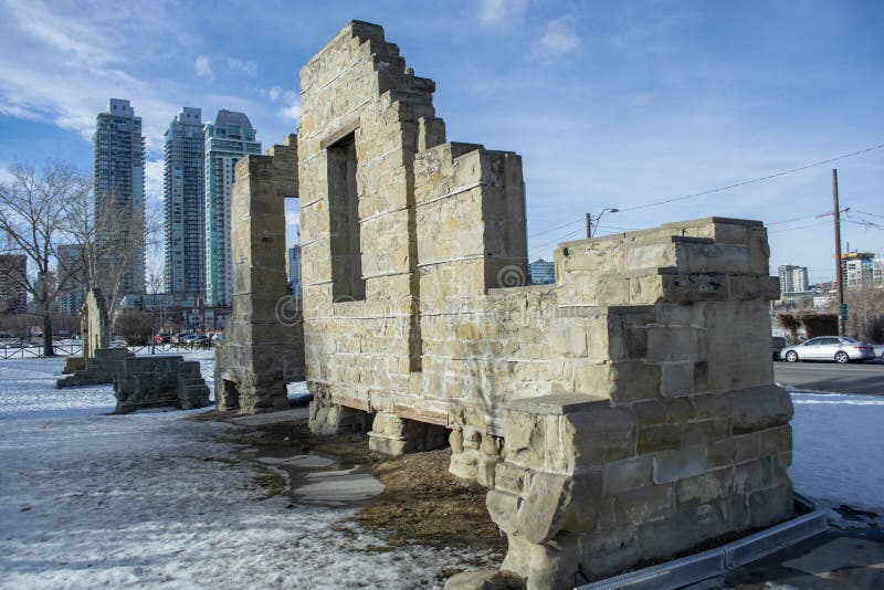 Sandstone Ruins of Old Building in City Stock Image - Image of ruin ...