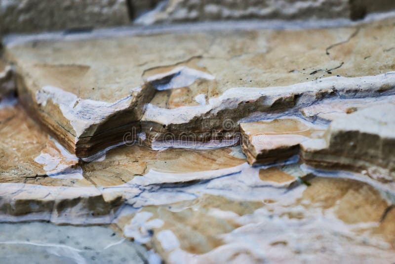 Sandstone Slabs Formed Under Slow Smooth Water in River Stock Image ...