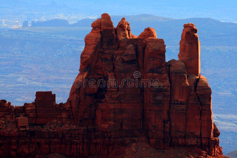 Sandstone Spires stock image. Image of cliff, blue, stone - 13189953
