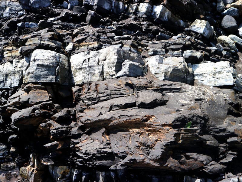 Sandstone Structures in One of the Rivers in Indonesia Stock Image ...