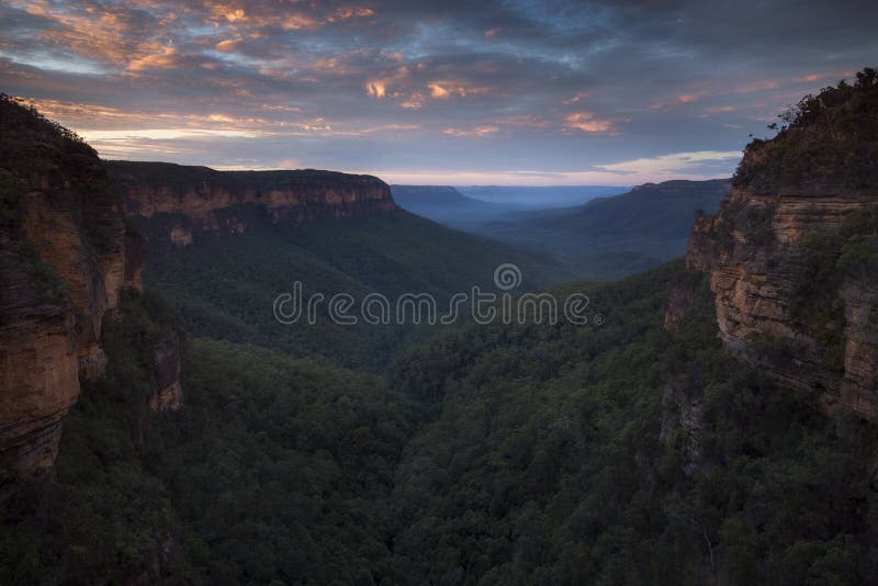 Sandstone valley at dawn stock image. Image of park - 121301393