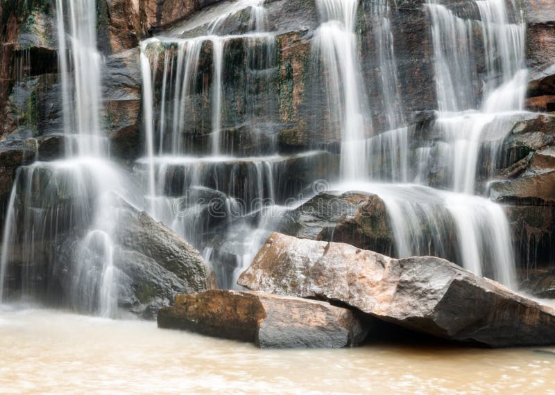 Sandstone waterfall stock photo. Image of purity, nature - 55275446