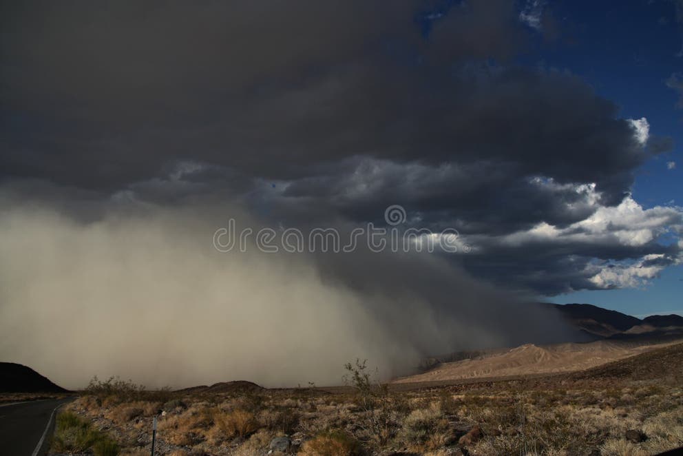 Sandstorm is coming stock image. Image of storm, landscapes - 12402259
