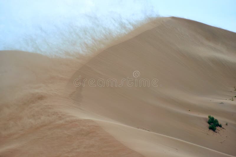 Sandstorm in Desert. Sandstorm in the Dunes. Stock Image - Image of ...