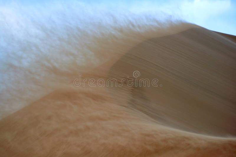 Sandstorm in Desert. Sandstorm in the Dunes. Stock Photo - Image of ...
