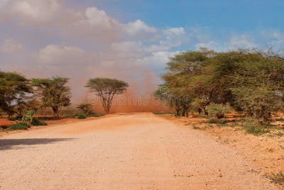 Sandstorm in Desert, Kenya stock image. Image of national - 33106283
