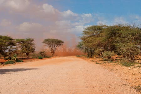 Sandstorm in Desert, Kenya stock image. Image of national - 33106283