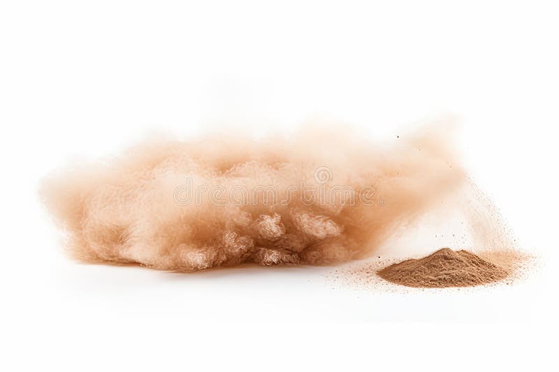 Sandstorm with Small Particles, Sand Dust Cloud Flying in Isolated ...