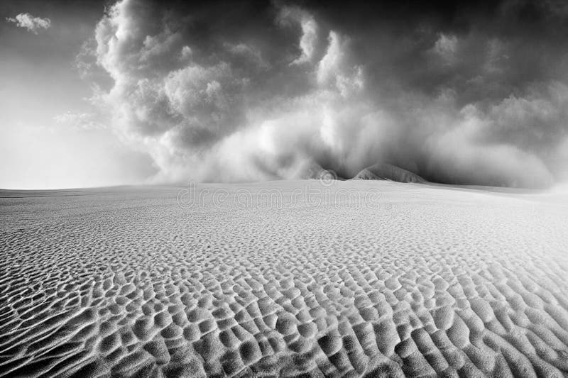 Sandstorm in teh desert stock image. Image of stor, landscape - 266800203