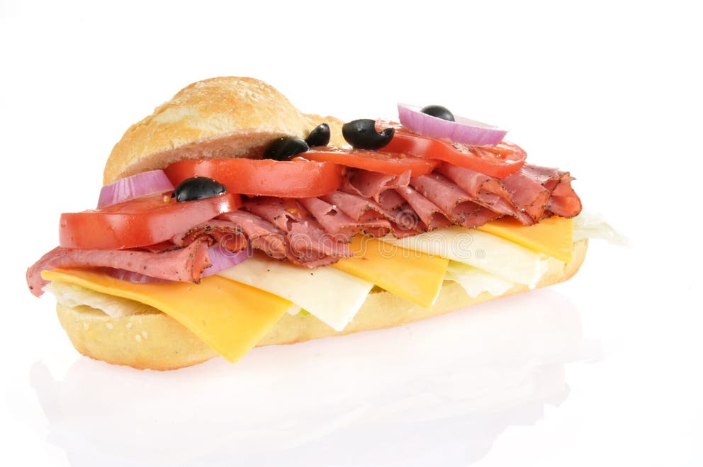 Sanduíche submarino imagem de stock. Imagem de cheddar - 23648361