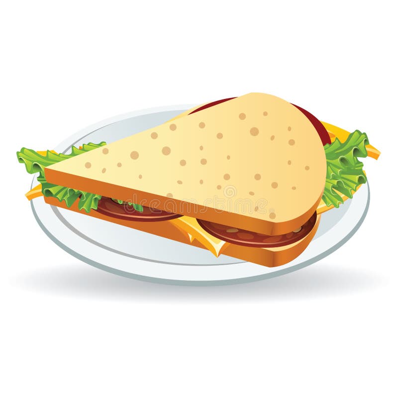 Sandwich stock vector. Illustration of meal, clip, brown - 34429667