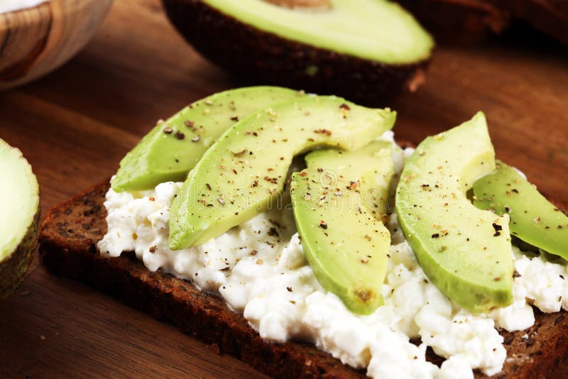 Sandwich with Avocado with Cream Cheese for a Healthy Breakfast Concept ...
