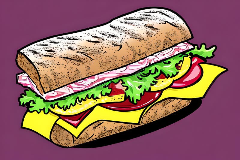 Sandwich with bacon stock illustration. Illustration of gourmet - 271052457