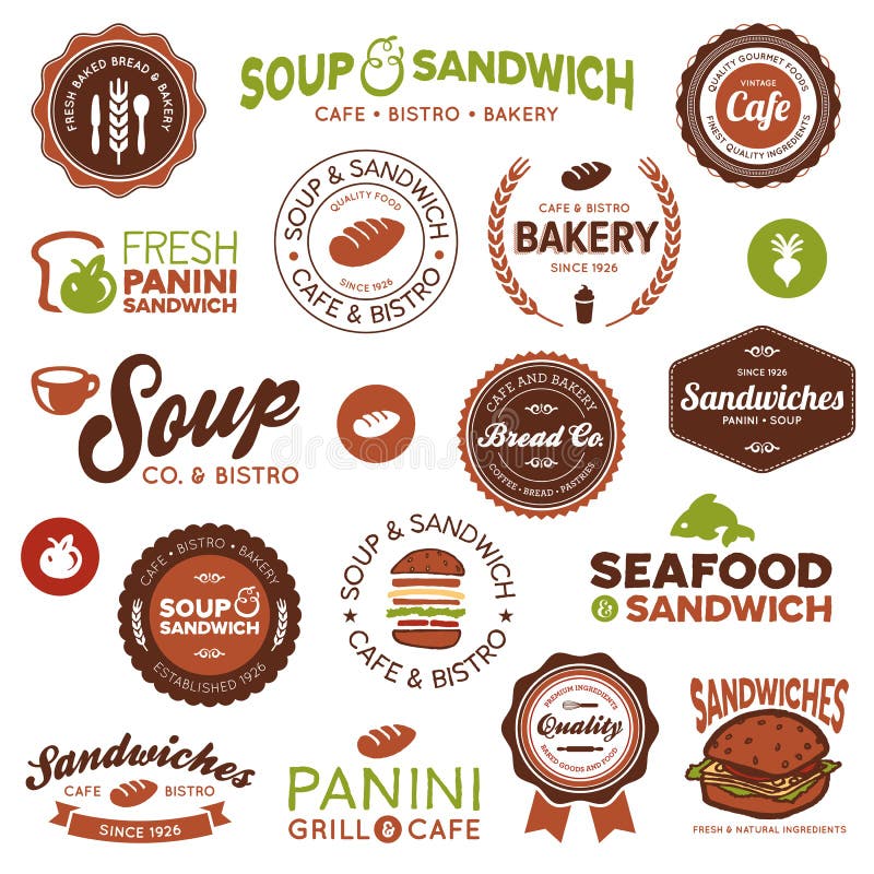 Sandwich bistro labels stock vector. Illustration of quality - 24581316
