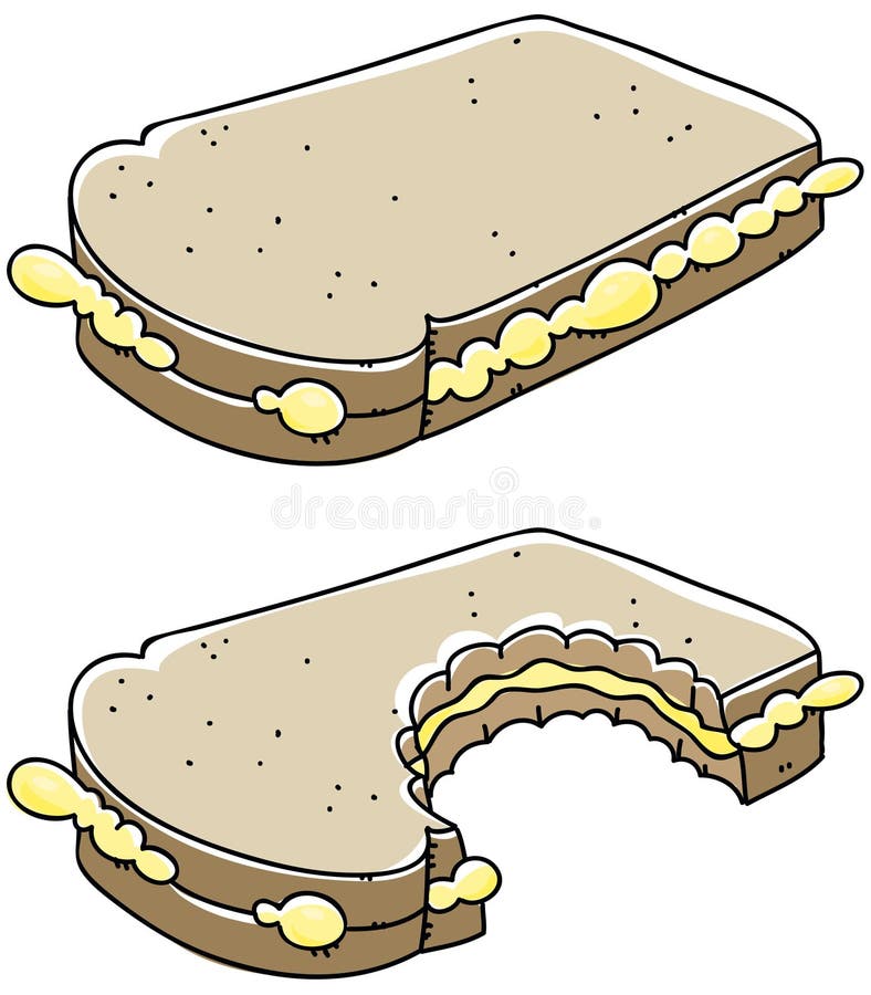 Sandwich Bite stock illustration. Illustration of snack - 41885319
