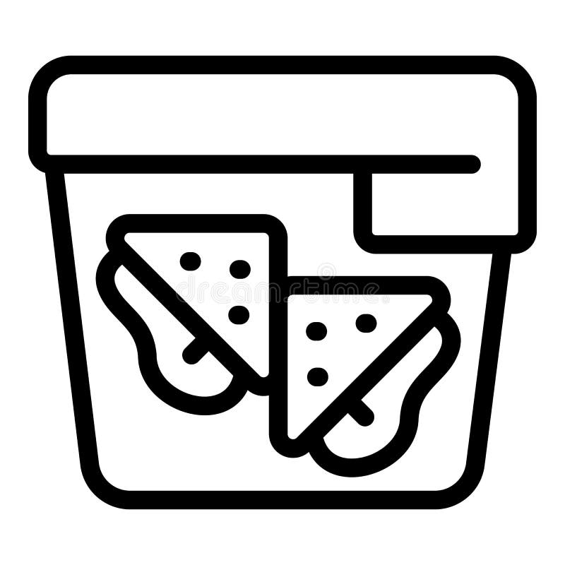 Sandwich Box Icon Outline Vector. Container Food Stock Vector ...