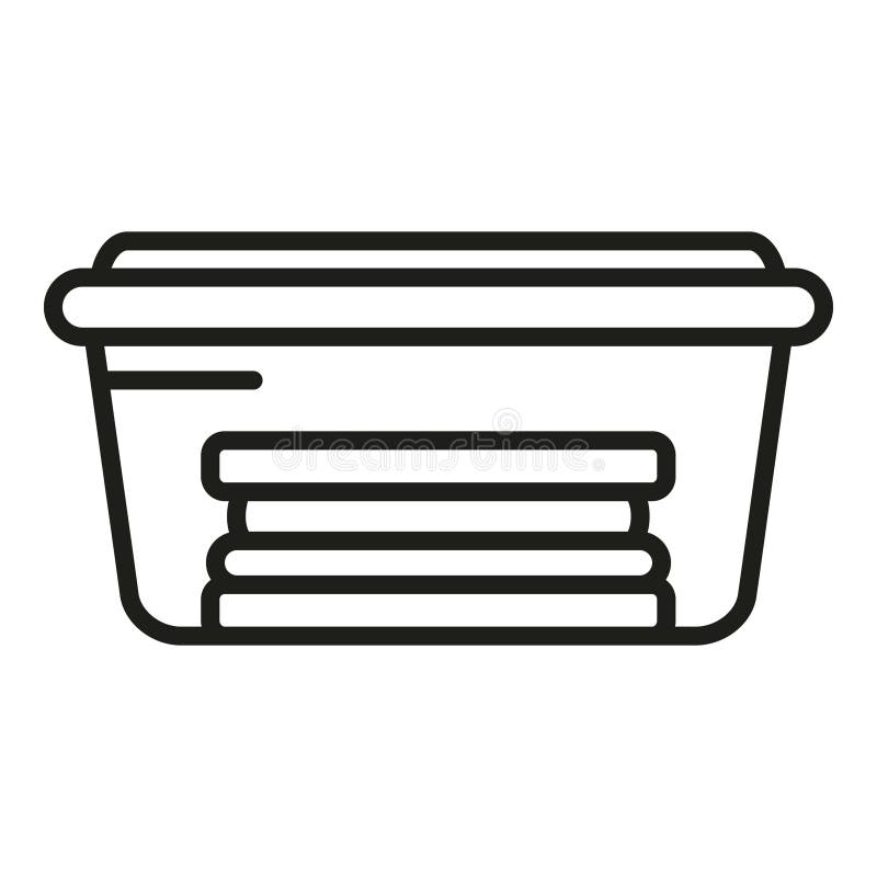 Sandwich Box Icon Outline Vector. School Food Stock Illustration ...