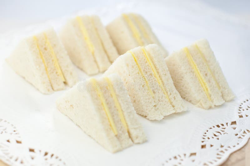 Sandwich on Rye Bread with Ham, Cucumbers, Salad and Curd Cheese Stock ...