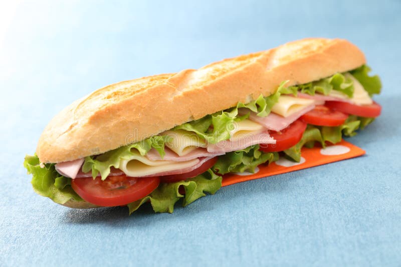 Bread with Ham, Cheese and Tomato Stock Photo - Image of meal, lunch ...