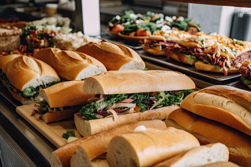 Sandwich Buffet with an Array of Fillings and Toppings for Guests To ...