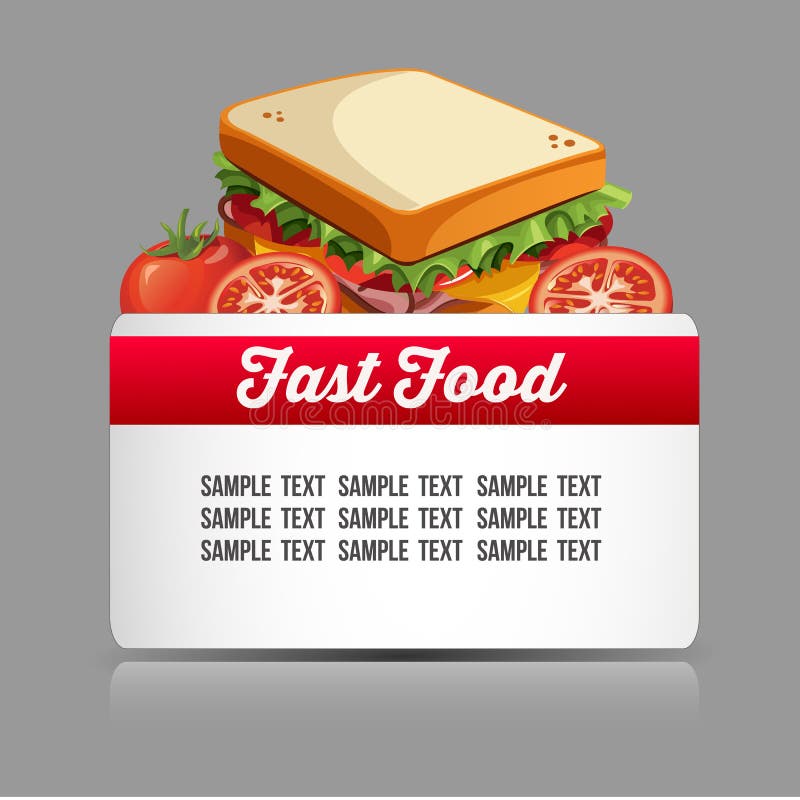Sandwich card stock vector. Illustration of deli, graphic - 78525129