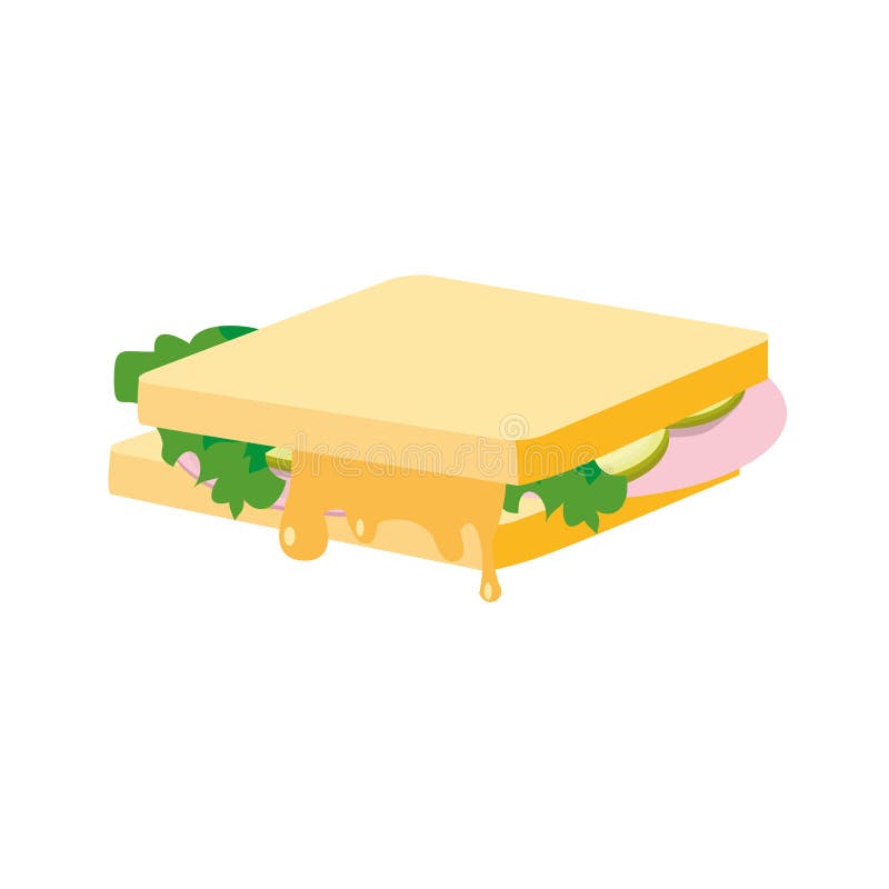 Sandwich Cheese Cartoon Vector. Symbol. Logo Design Stock Vector ...
