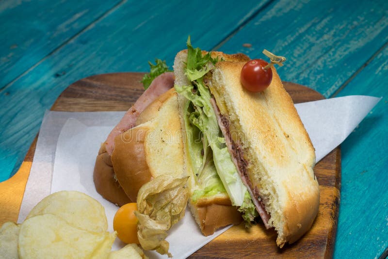 Sandwich chess ham stock photo. Image of breakfast, food - 49537548