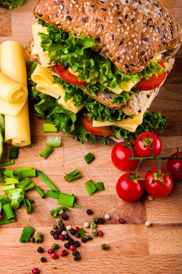 Sandwich Concept with Natural Ingredients Stock Photo - Image of fresh ...