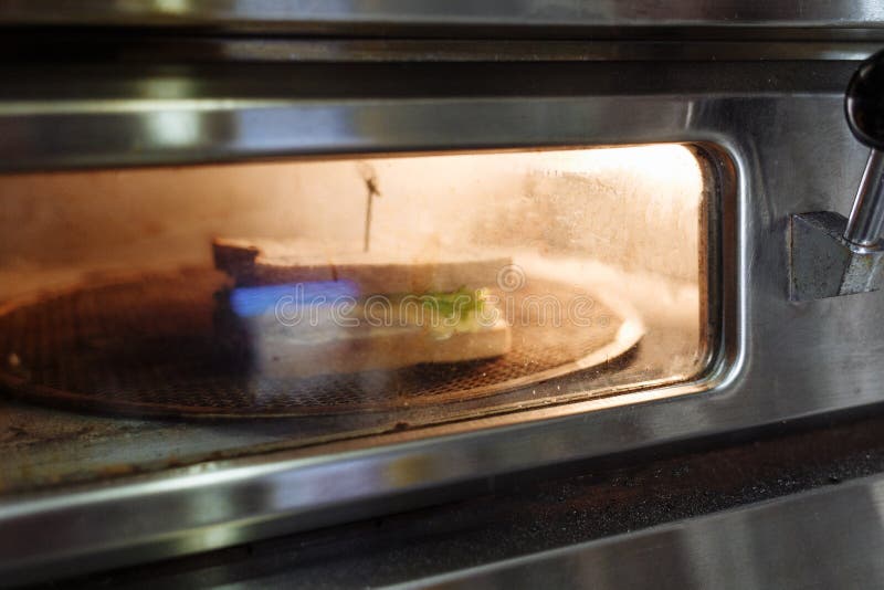 Sandwich in the Cooking Process on a Whiteboard Stock Photo - Image of ...