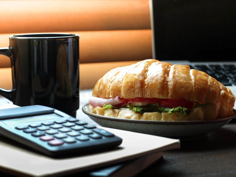 Sandwich on Desk stock photo. Image of occupation, people - 39781368