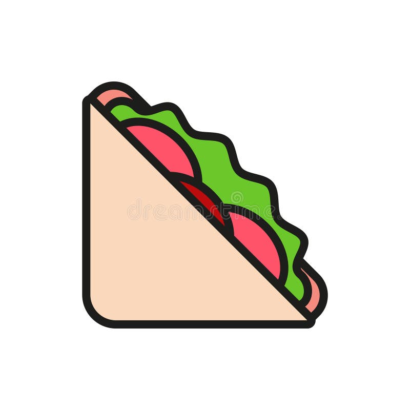 Sandwich Food Beverage Icon Vector Basic Design Simple and Modern Stock ...