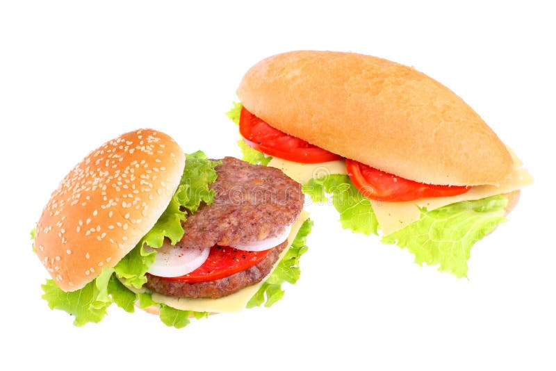 Sandwich and hamburger stock image. Image of isolated - 2685989