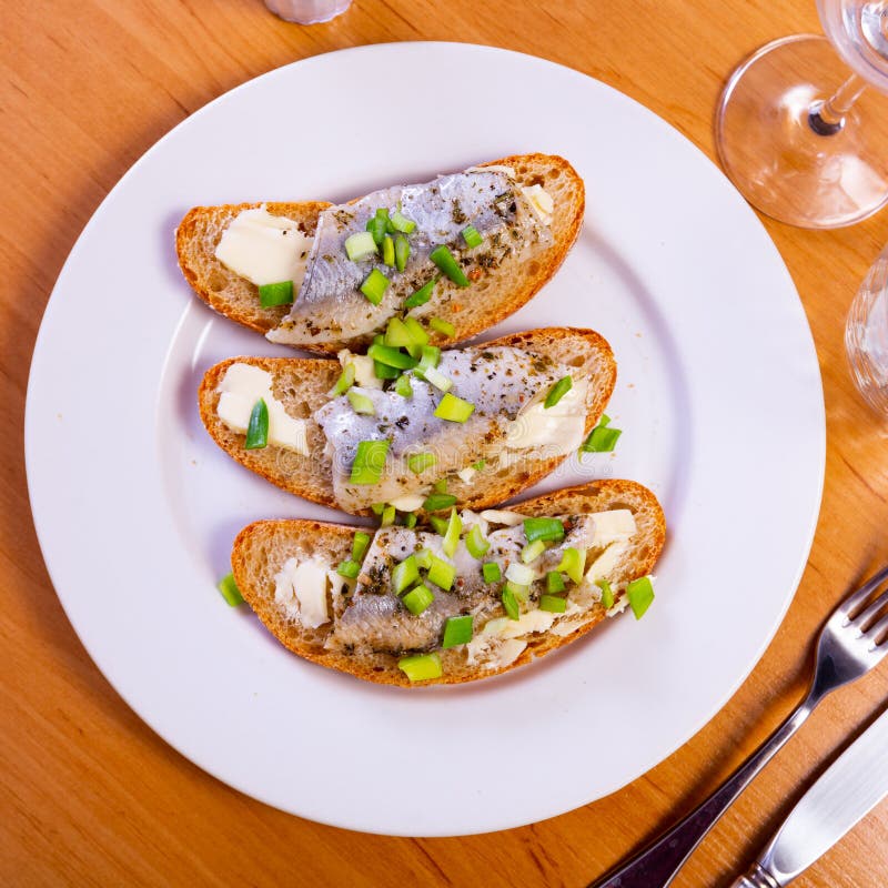 Sandwich with Herring Fish and Butter Stock Photo - Image of kitchen, fragrant: 312399070