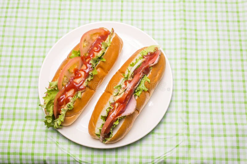 Sandwich and hot dog stock image. Image of submarine - 89292085