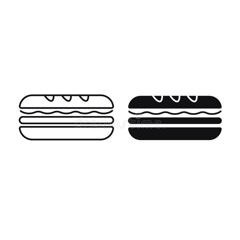 Sandwich Icon Template. Traditional Sub Logo Stock Illustration ...