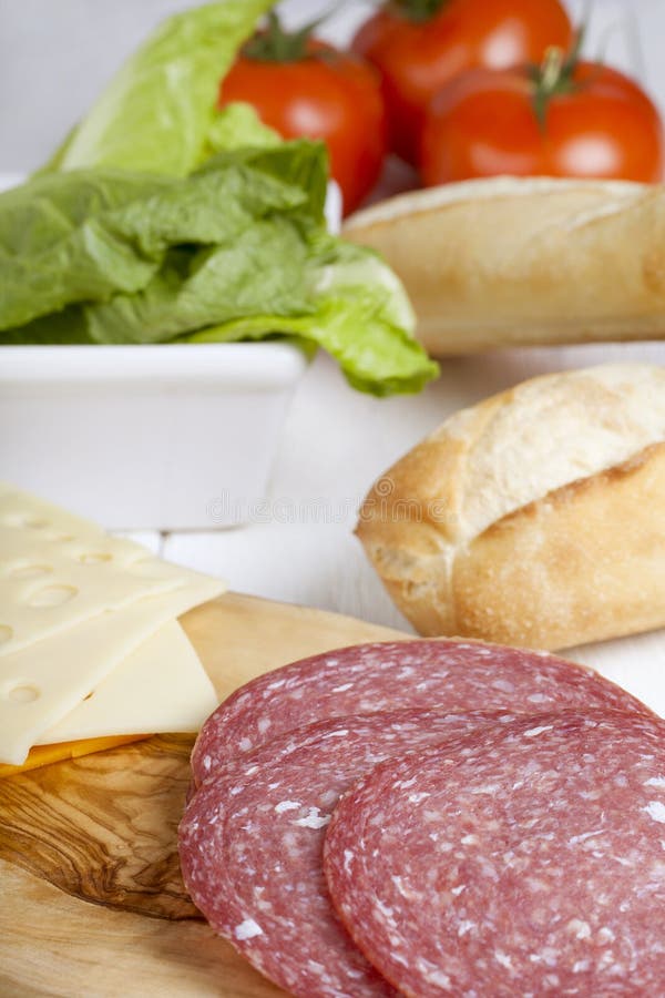 Raw sandwich ingredients stock image. Image of sandwich - 48274763