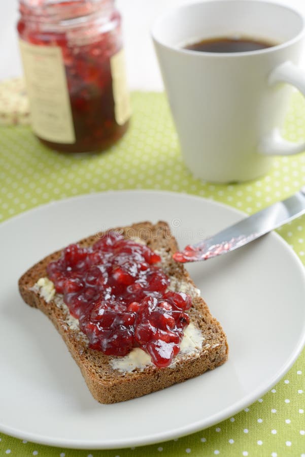 Sandwich with jam stock photo. Image of breakfast, white - 28278674