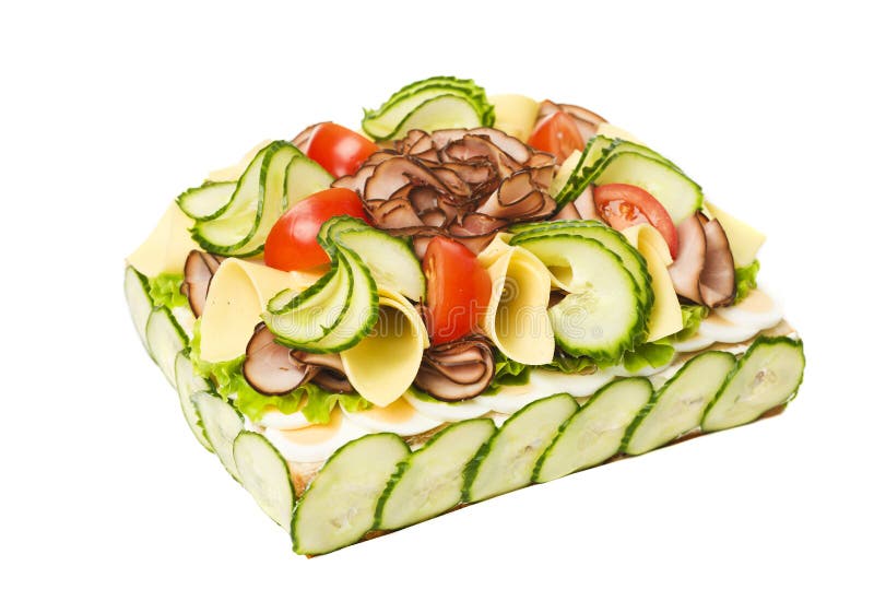 Sandwich Layer Cake stock photo. Image of cucumber, healthy - 39247882