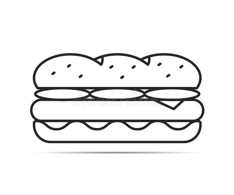 Outline Sandwhich Stock Illustrations – 19 Outline Sandwhich Stock ...