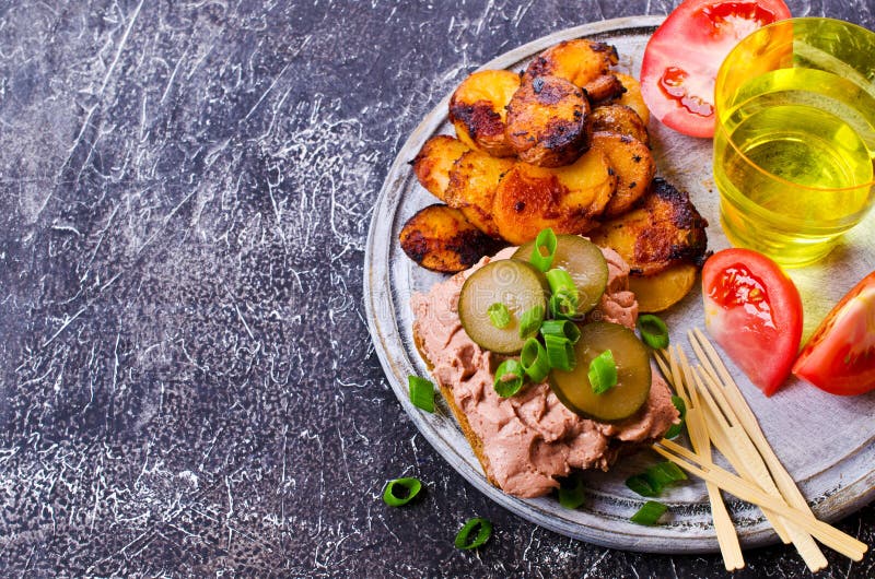 Sandwich with liver pate stock photo. Image of breakfast - 75085248