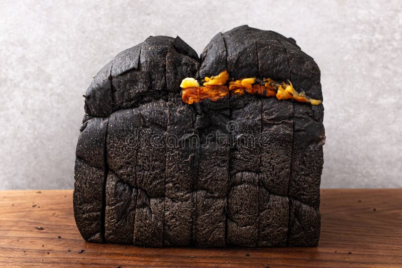 Sandwich Loaf with Squid Ink Stock Image - Image of squidink, soft ...