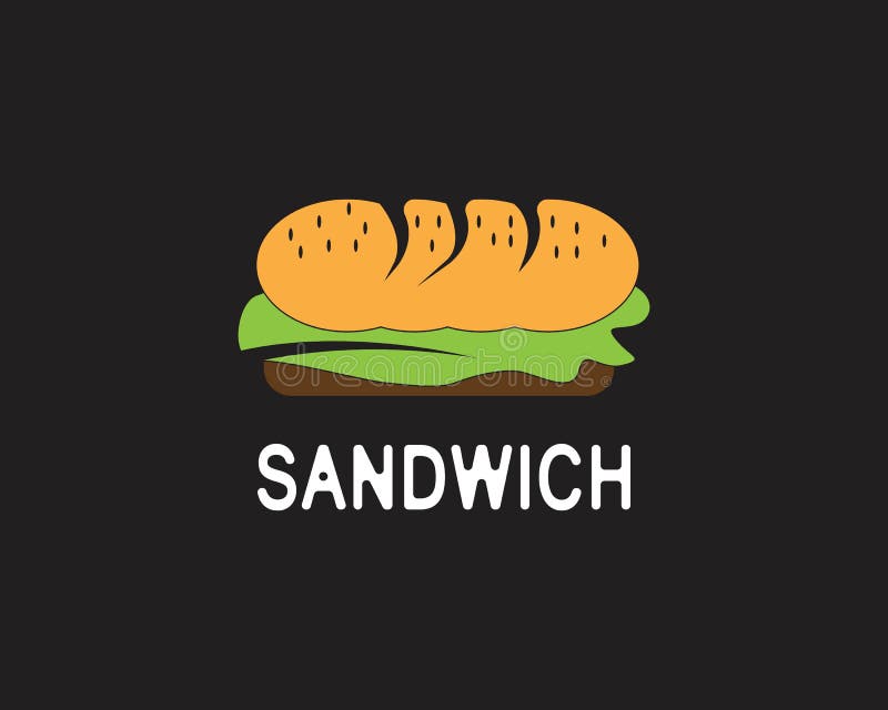 Sandwich Logo Design Vector Illustration Stock Illustration ...