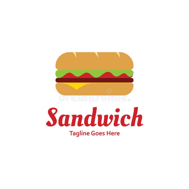 Sandwich Logo Template with Vector Concept Stock Vector - Illustration ...