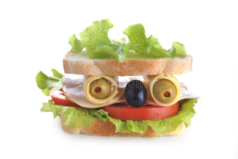 Sandwich Face stock image. Image of nutritious, green - 9039997
