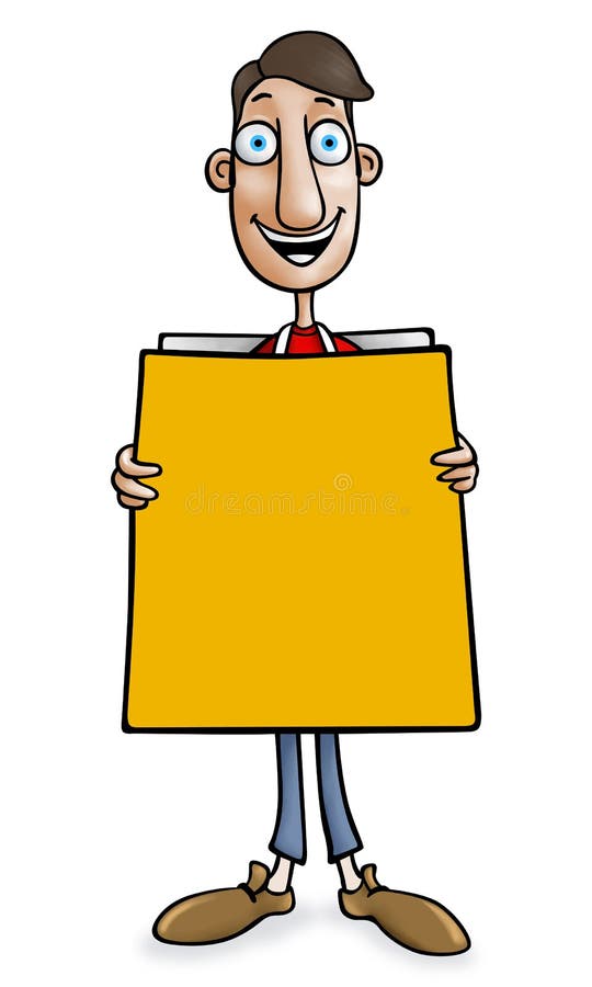 Sandwich man stock illustration. Illustration of marketing - 14352941